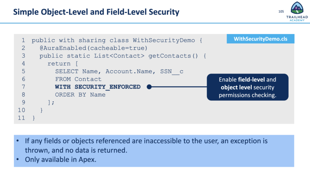 Salesforce数据安全DEMO (OLS / FLS - WITH SECURITY_ENFORCED / RLS - Sharing关键字)_insufficient ...