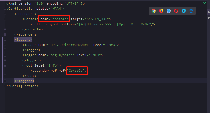 ERROR Unable to locate appender “Console“ for logger config “root“-CSDN博客