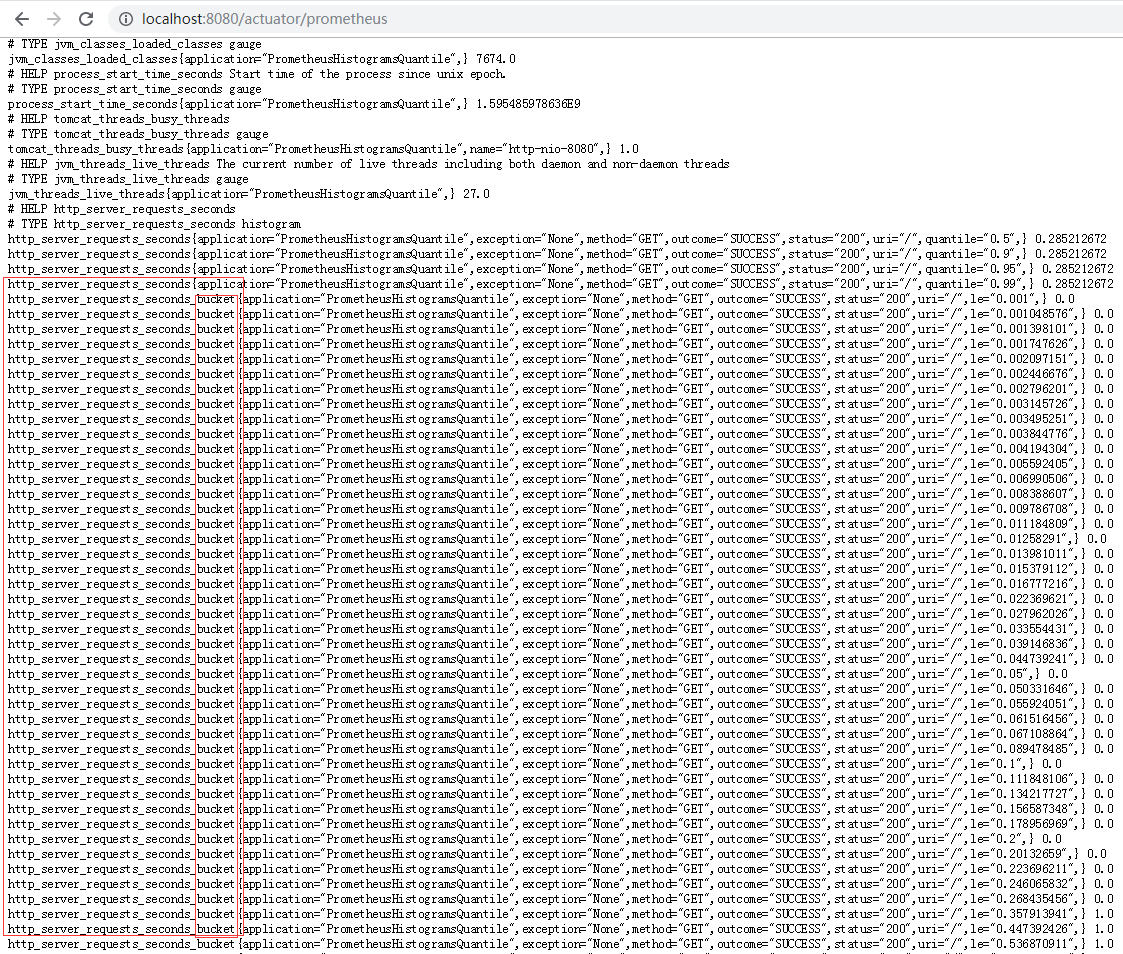 使用Prometheus计算百分位数值 自定义springboot starter集成Prometheus Histogram 获取P99等百分位监控指标_prometheus 百分位_100 ...
