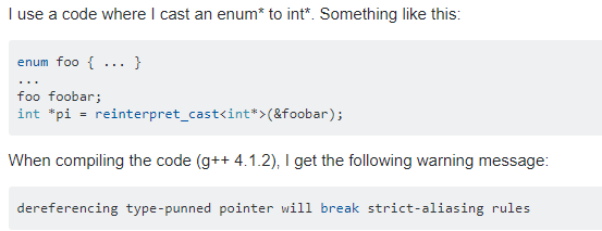 dereferencing type-punned pointer will break strict-aliasing rules-CSDN博客