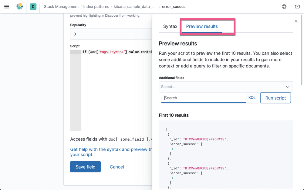 Kibana：使用 Scripted fields 来提高数据的可观测性_kibana script field-CSDN博客