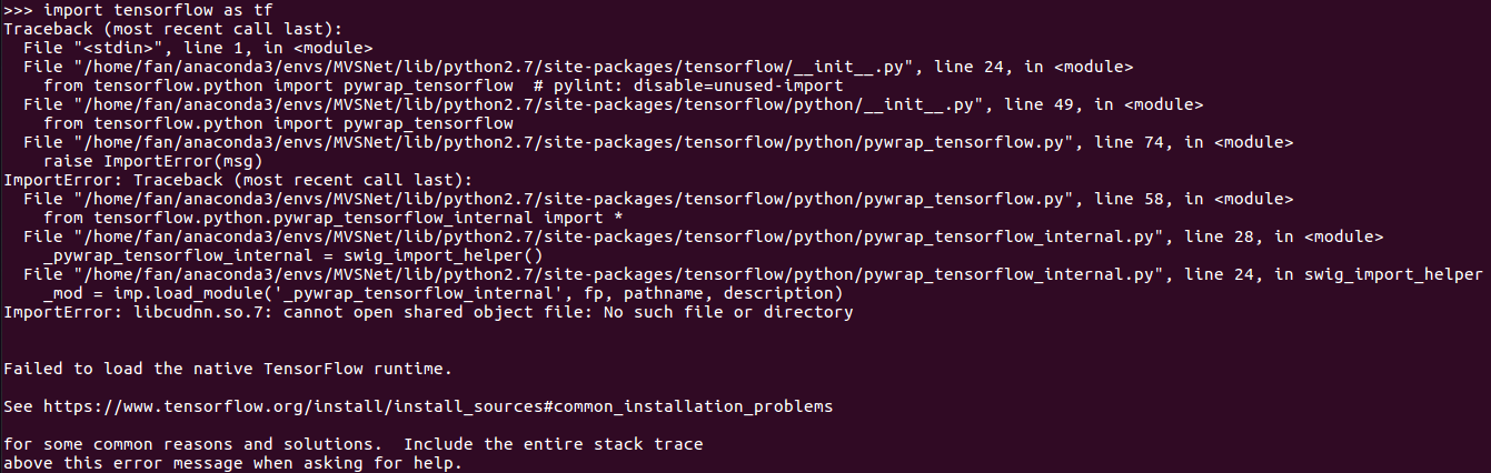 ImportError: libcudnn.so.7: cannot open shared object file: No such file or directory原因是cudnn版本不 ...