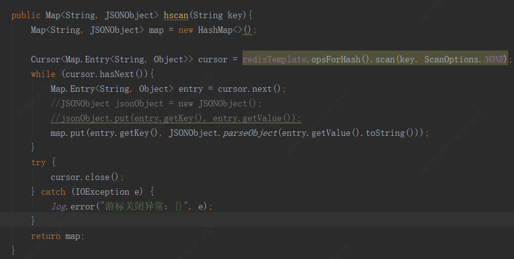 redis的hash存储scan()方法的坑_redistemplate.opsforhash().scan-CSDN博客