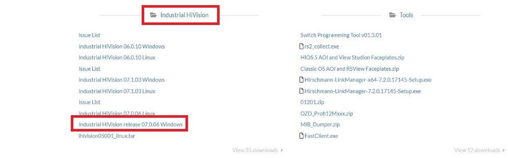 1 赫斯曼网管软件industrial hivision下载步骤_赫斯曼hiview下载-CSDN博客