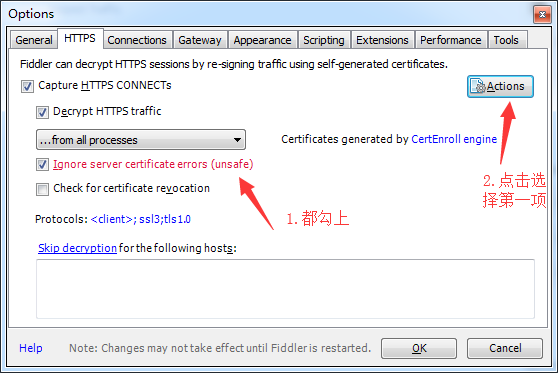 【fiddler】解决fiddler添加证书后仍然无法不抓https问题【终极解决方法】_fiddler error reading certificate from path-CSDN博客
