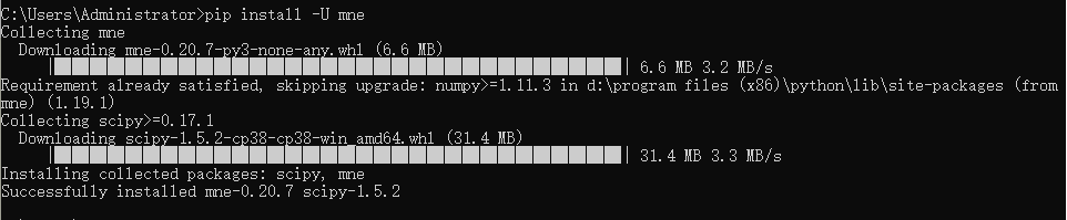Python中安装部分库----matplotlib,pyedflib,mne,sklearn_python 安装mne-CSDN博客