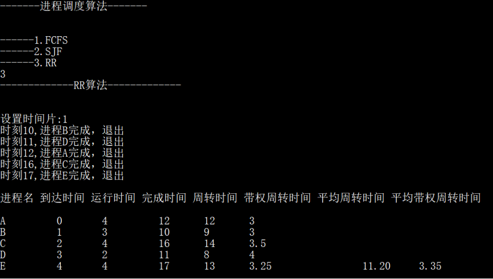 进程分配算法(FCFS，SJF，RR)-CSDN博客