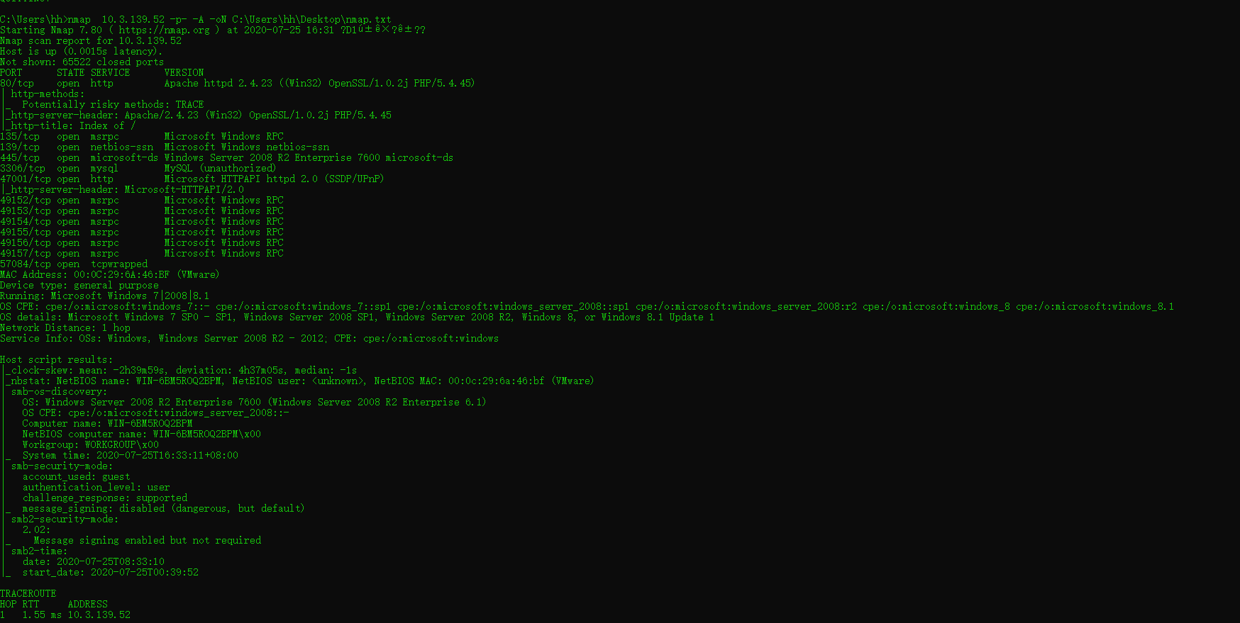 03DVWA的搭建和nmap的使用_nmap dvwa-CSDN博客
