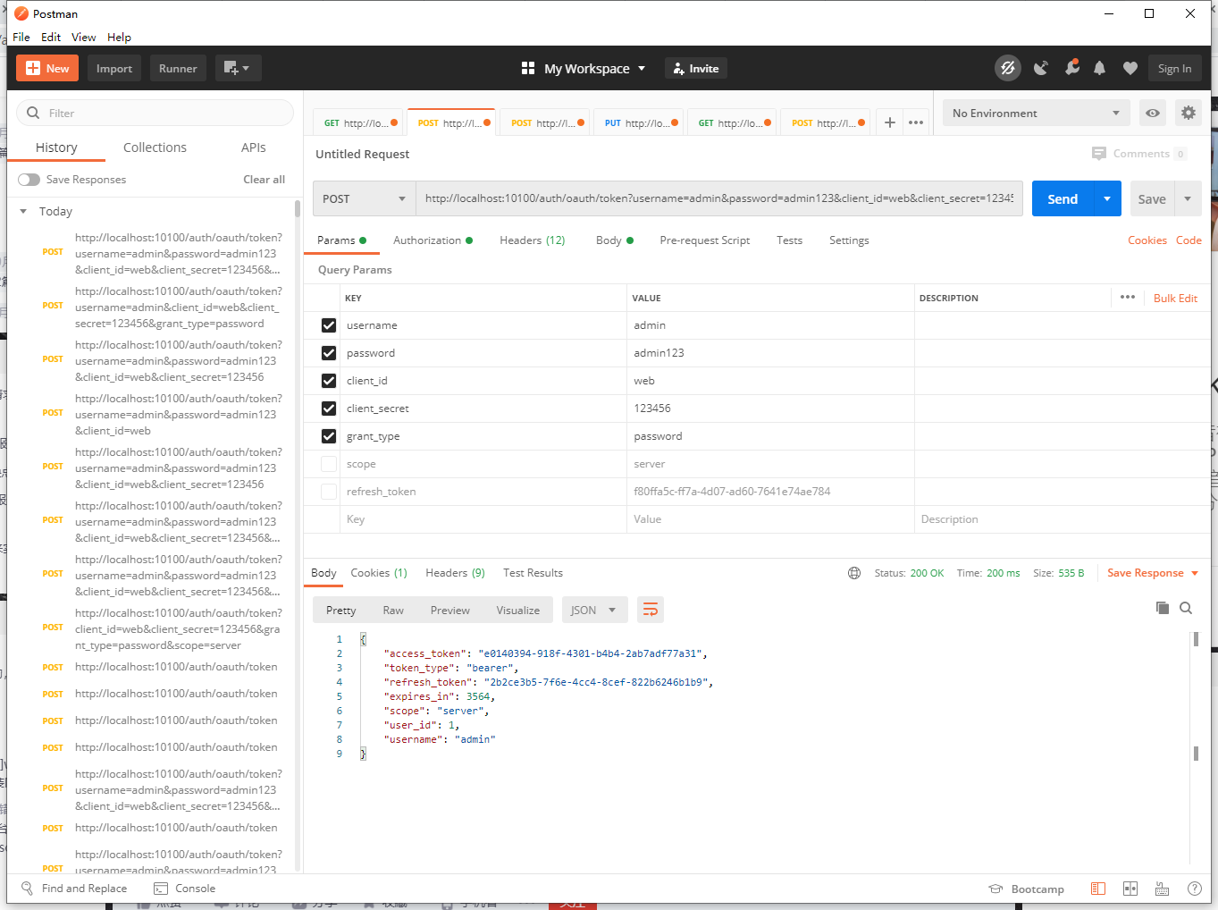 解决PostMan请求Oauth2刷新token报401 Unauthorized和Invalid_client Bad Client Credentials问题_Heart_B的博客 ...