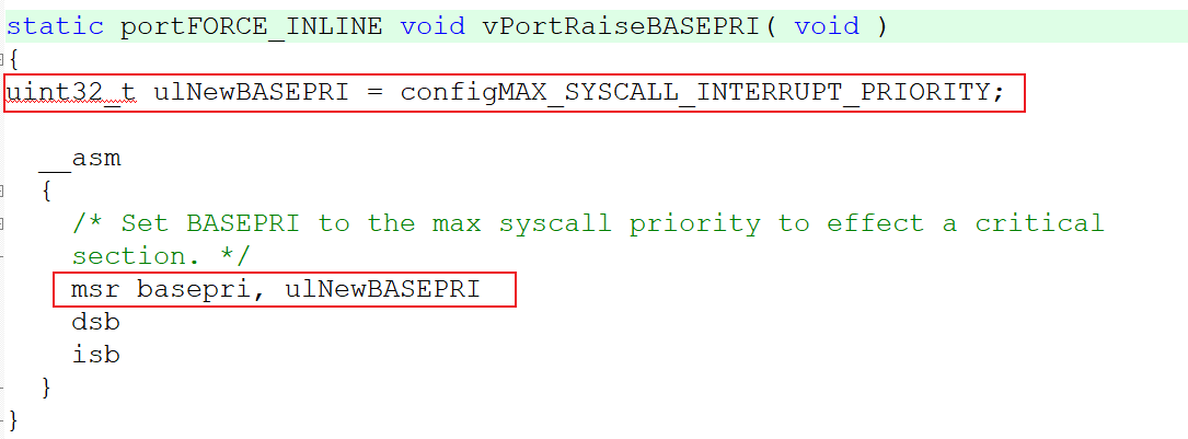 FreeRTOS interrupt and priority MSB alignment - Programmer Sought