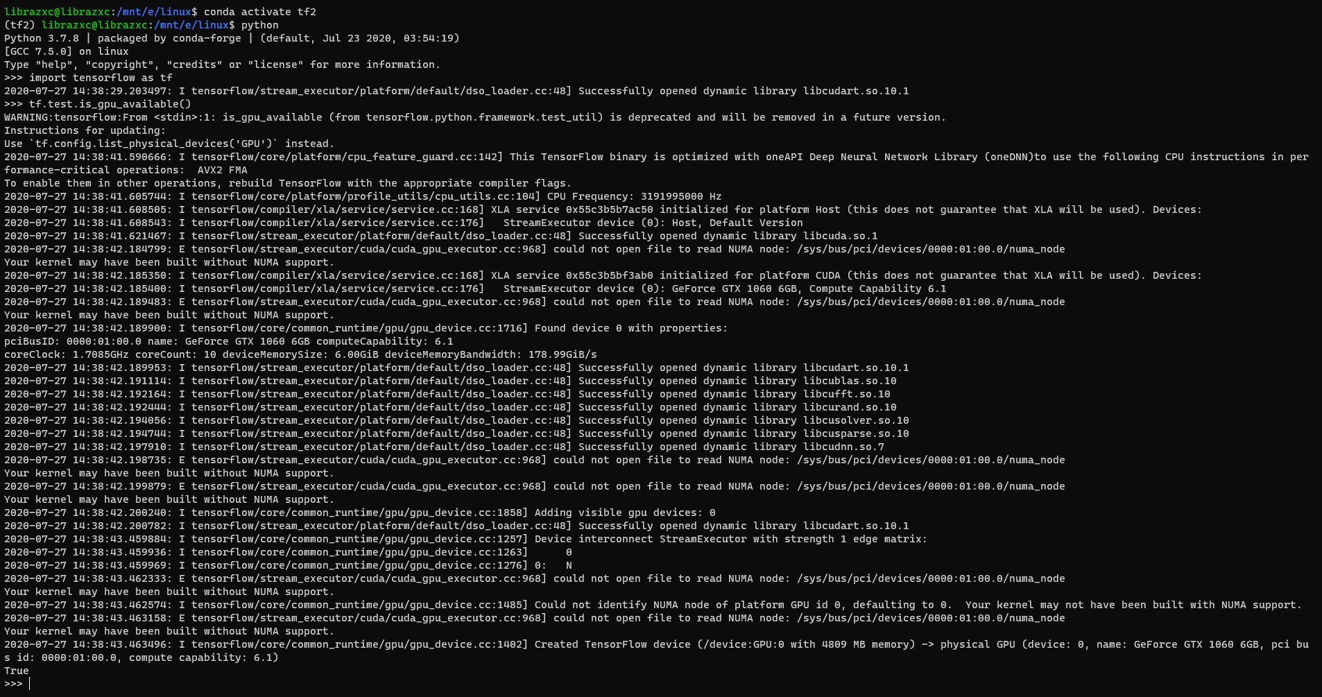 win10 Linux子系统WSL2+CUDA11.0+ubuntu-tensorflow-pytorch环境配置_wsl2调用x11-CSDN博客