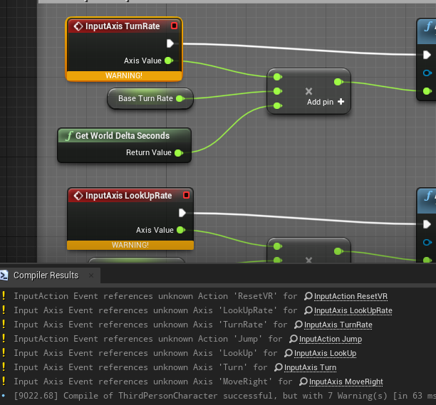 UE4 角色视角无法移动，unknown Axis‘...‘ 找不到轴输入事件解决方法_input axis event references unknown-CSDN博客