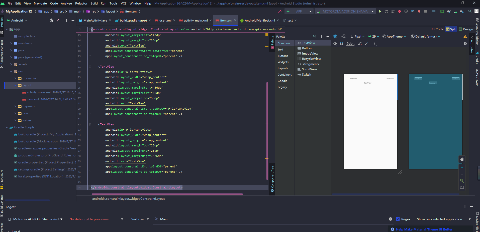 Android 入门第四讲03-列表RecyclerView（RecyclerView使用步骤（详），RecyclerView指定一行item ...