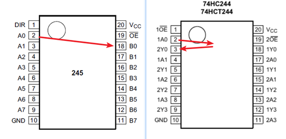 电子设计教程47：流水灯电路-74HC245驱动器_74hc245驱动电流-CSDN博客