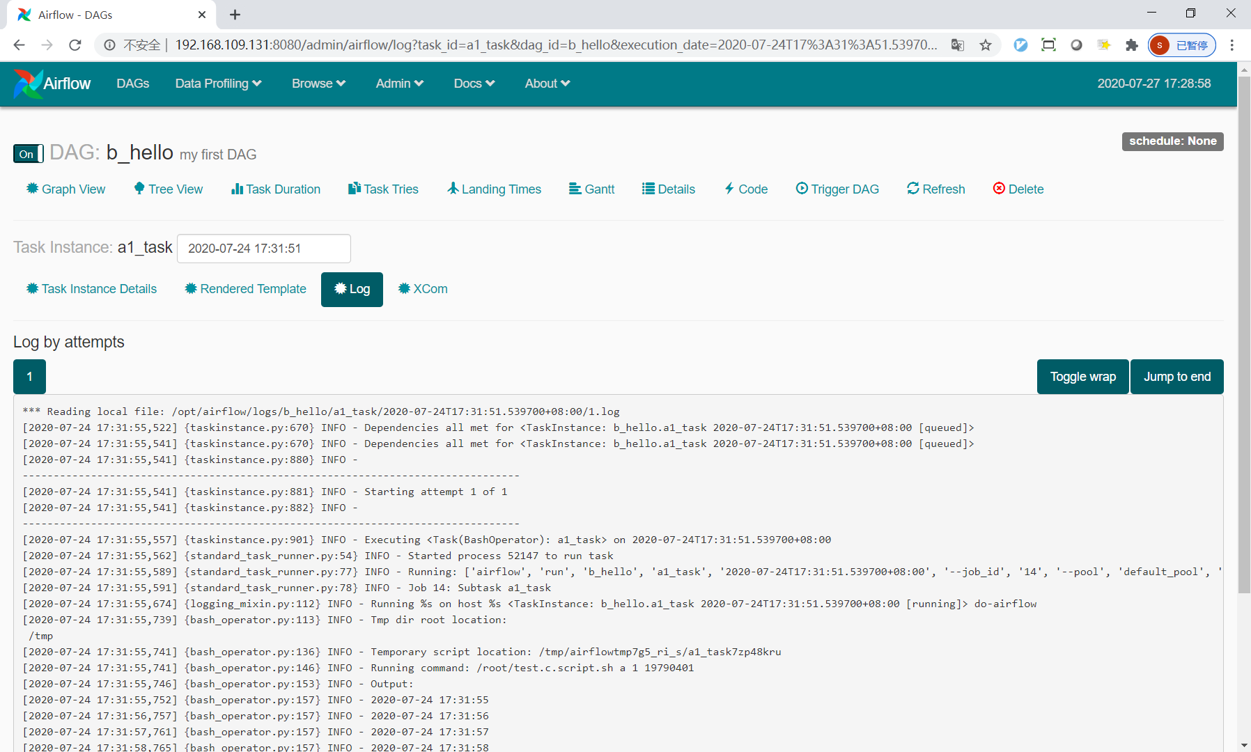 Airflow1.10.11 之运行 dag 的三种方式_命令行运行dag-CSDN博客