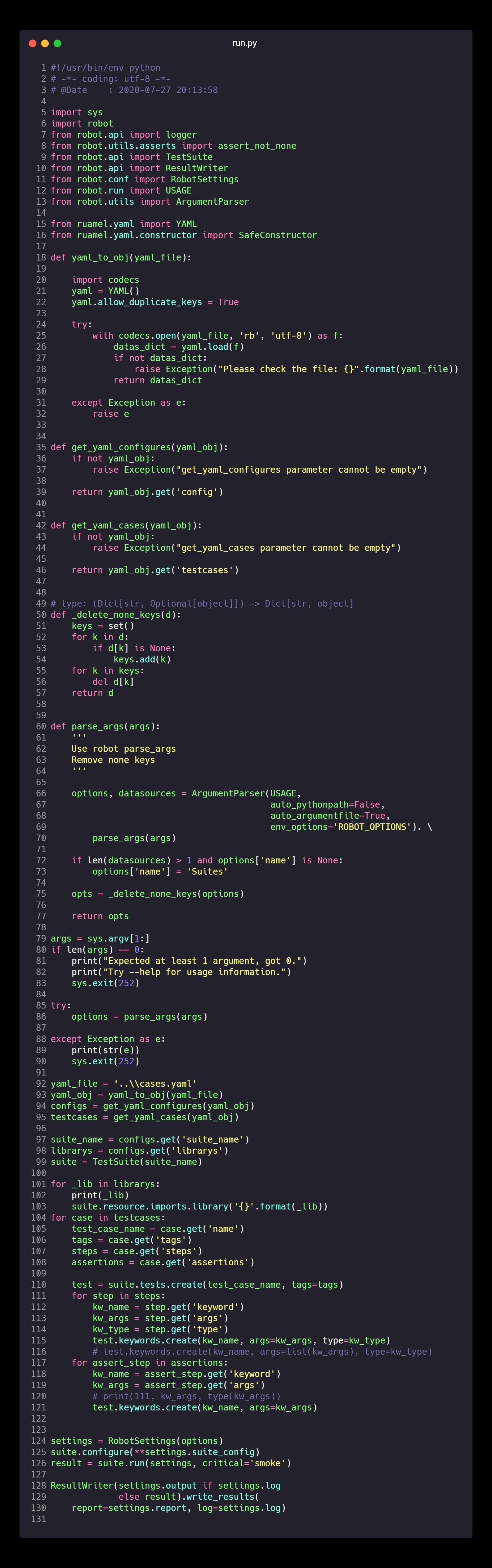 Day 3--robot api with yaml: Support robot options_yaml support in robotframework-CSDN博客