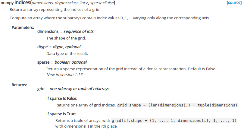 np.indices函数使用方法-CSDN博客