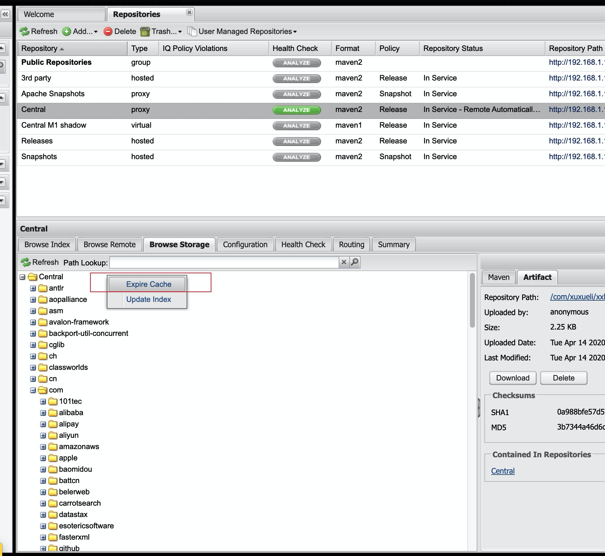 nexus清理过期缓存和调整仓库下载顺序_nexus清理缓存-CSDN博客