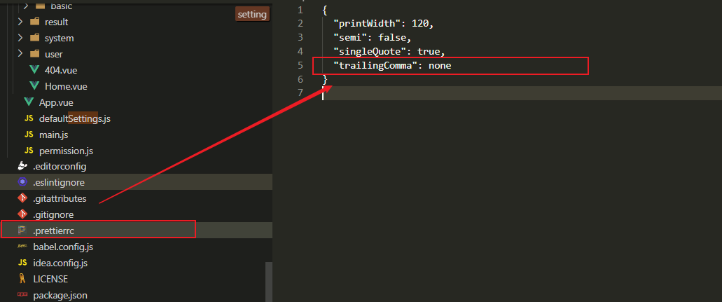 vue项目关闭prettier尾随逗号问题_prettier关闭逗号-CSDN博客