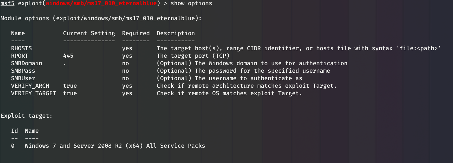 msfconsole——通过ms17-010 EternalBlue永恒之蓝 渗透WinServer2008_msf利用 ms17-010 ...