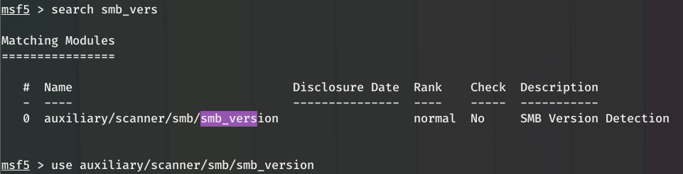 msfconsole——smb_version扫描可攻击的445端口_msconsole smb-CSDN博客