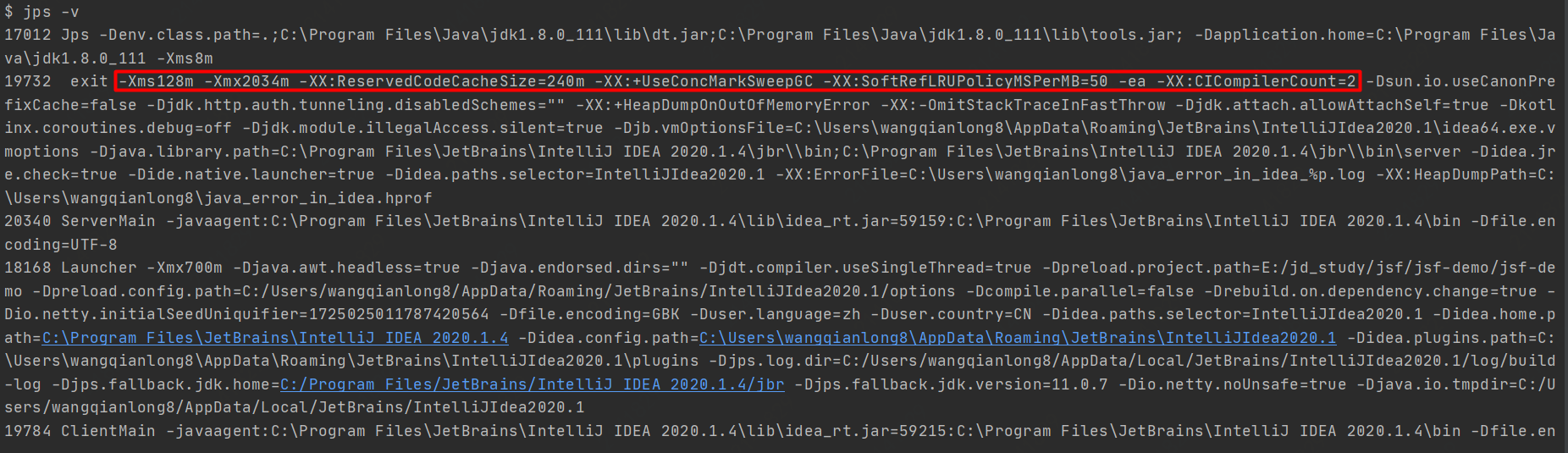 JVM监控命令之——JPS_jps -l 显示内存单位-CSDN博客
