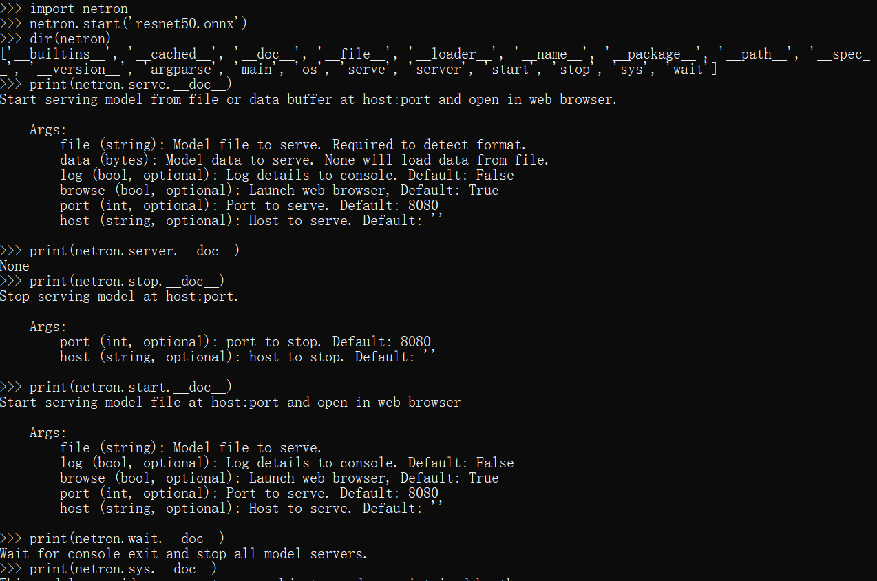 使用netron对TensorFlow、Pytorch、Keras、PaddlePaddle、MXNet、Caffe、ONNX、UFF、TNN、ncnn、OpenVINO等模型的可视化 ...