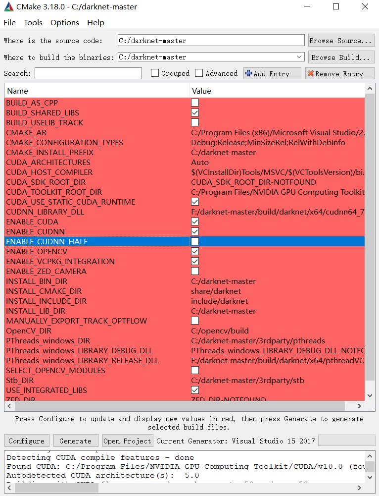 Windows 安装yolo v4时 Cmake无法检测到CUDA的问题_failed to detect a default cuda architecture.-CSDN博客