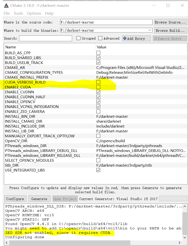 Windows 安装yolo v4时 Cmake无法检测到CUDA的问题_failed to detect a default cuda architecture.-CSDN博客