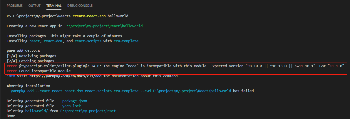 create-react-app : 无法加载文件 C:\Users\MyPC\AppData\Roaming\npm\create-react-app.ps1，因为 在此系统上禁止运行—问题 ...