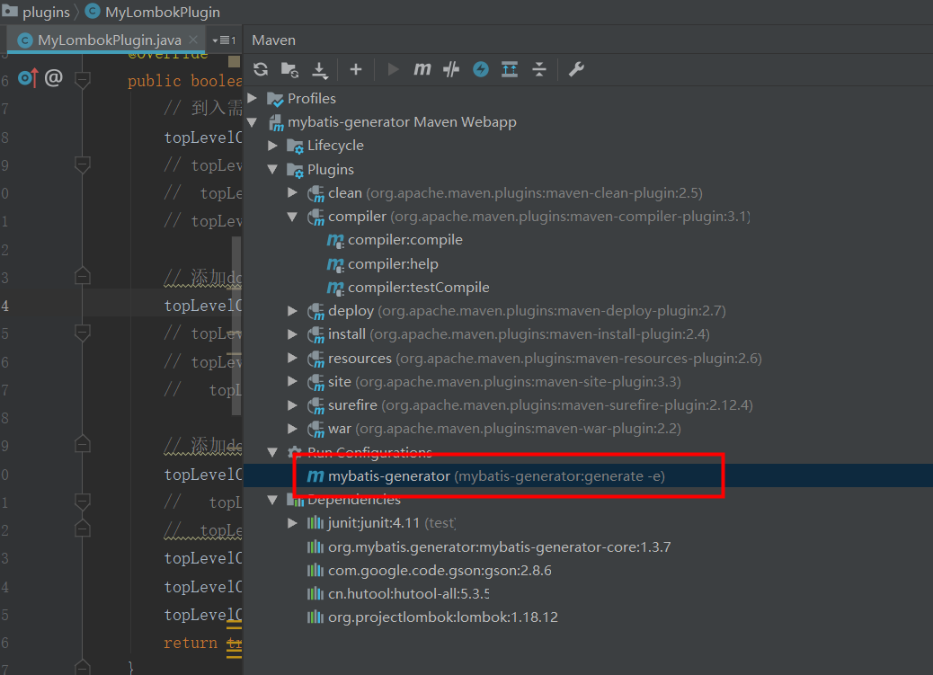 mybatis generator 搭配lombok ,逆向生成字段类注释_mybatis generator lombok-CSDN博客