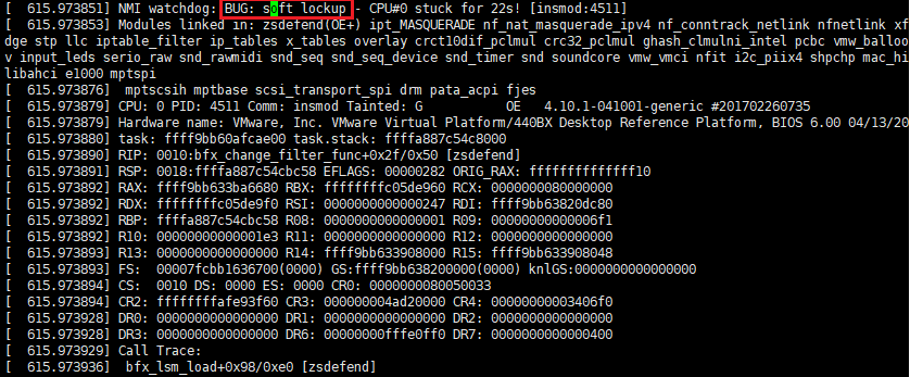 NMI watchdog: BUG: soft lockup - CPU#0 stuck for 22s!_cpu0stuck for 22s-CSDN博客