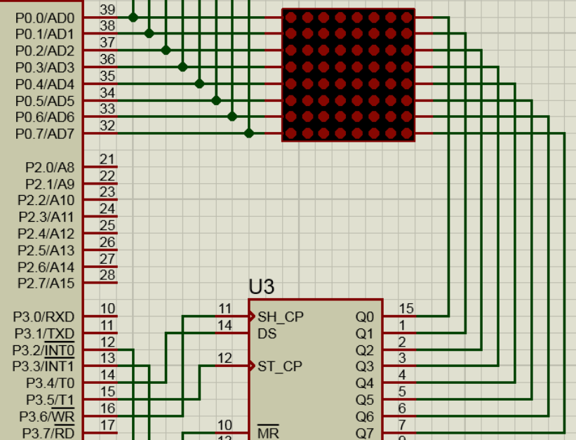 利用51单片机+hc595芯片配合在led点阵上玩贪吃蛇 第一篇“显示贪吃蛇”_贪吃蛇单片机和hc595仿真图-CSDN博客