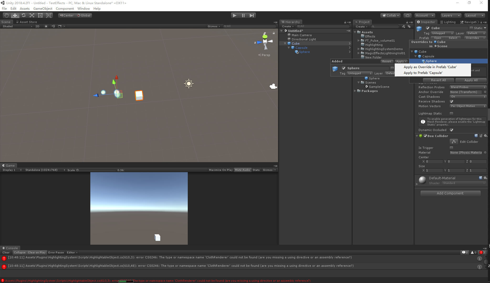 Unity3D中的预制体Prefab_prefab mode in context-CSDN博客