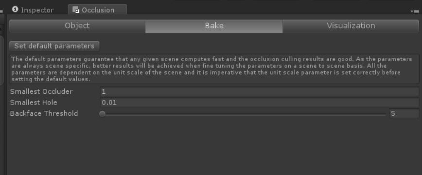 Unity3D-游戏场景优化之遮挡剔除（Occlusion Culling）的使用_unity bake oc-CSDN博客