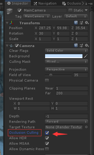 Unity3D-游戏场景优化之遮挡剔除（Occlusion Culling）的使用_unity bake oc-CSDN博客