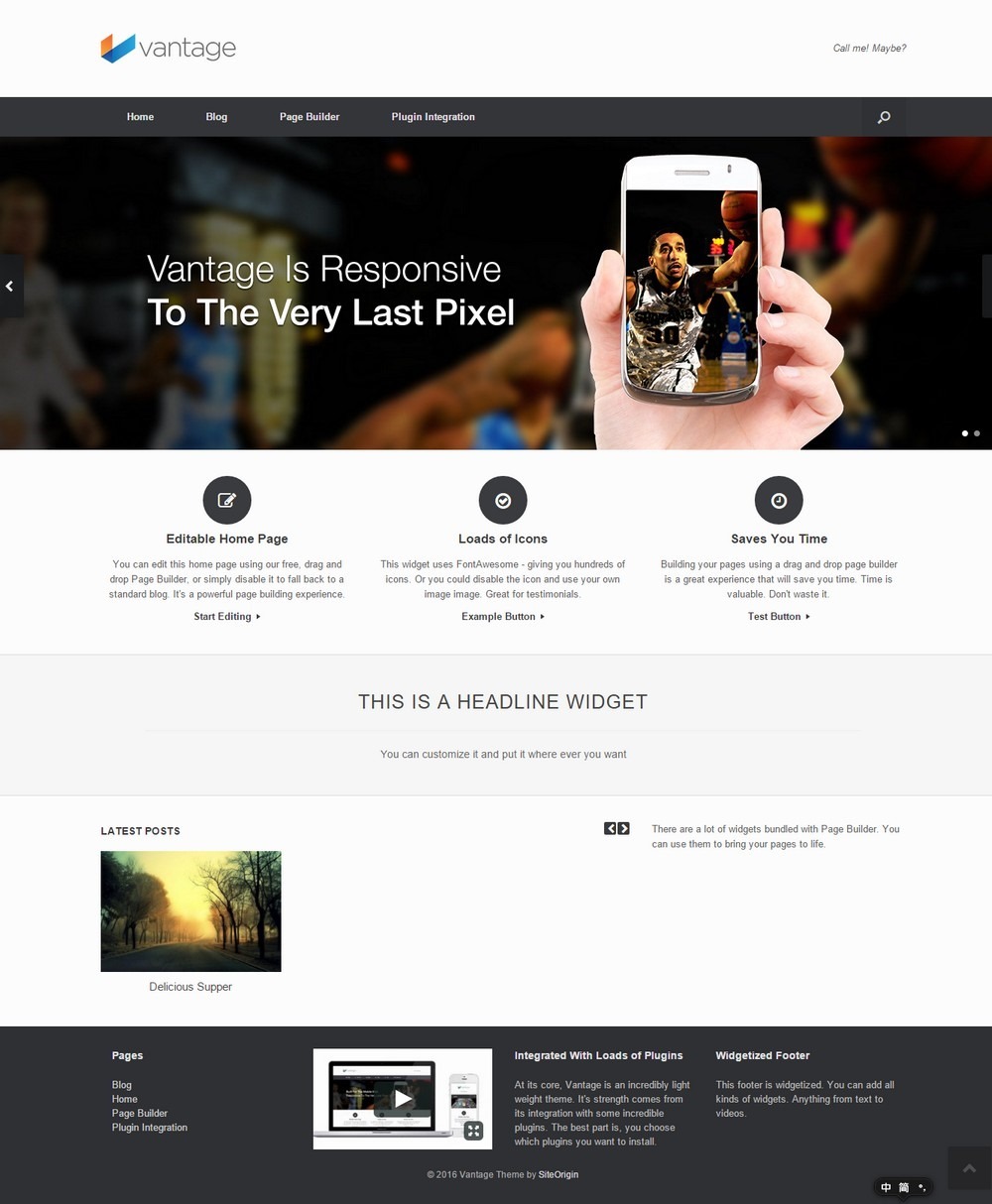 Vantage theme tutorial: How to remove the footer information of A SiteOrigin Theme in Vantage ...