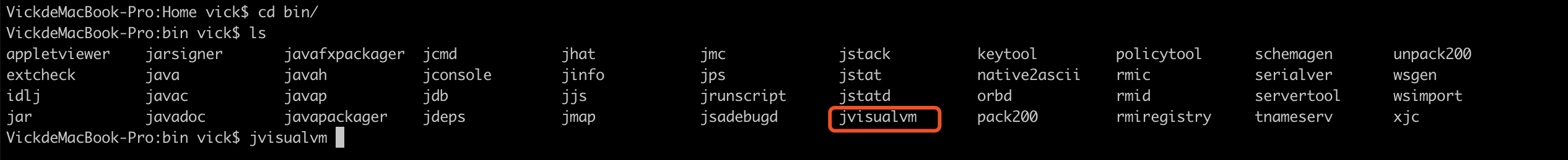 Mac find jdk location and start jvisualvm - Programmer Sought
