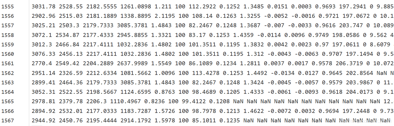 Python利用pandas读取data文件并对nan进行处理python Nan统计 Csdn博客 3155