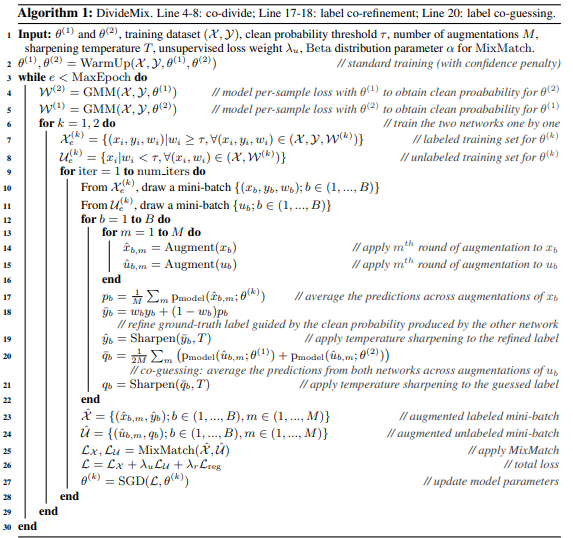 解读（DivideMix）DIVIDEMIX: LEARNING WITH NOISY LABELS AS SEMI-SUPERVISED LEARNING-CSDN博客