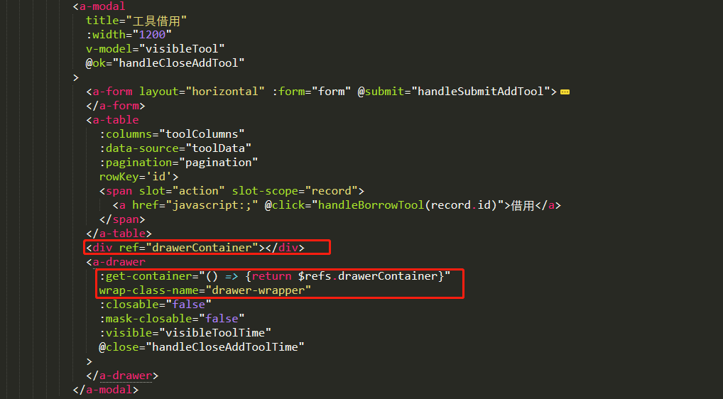 ant design drawer 自定义弹出节点_antd drawer getcontainer-CSDN博客