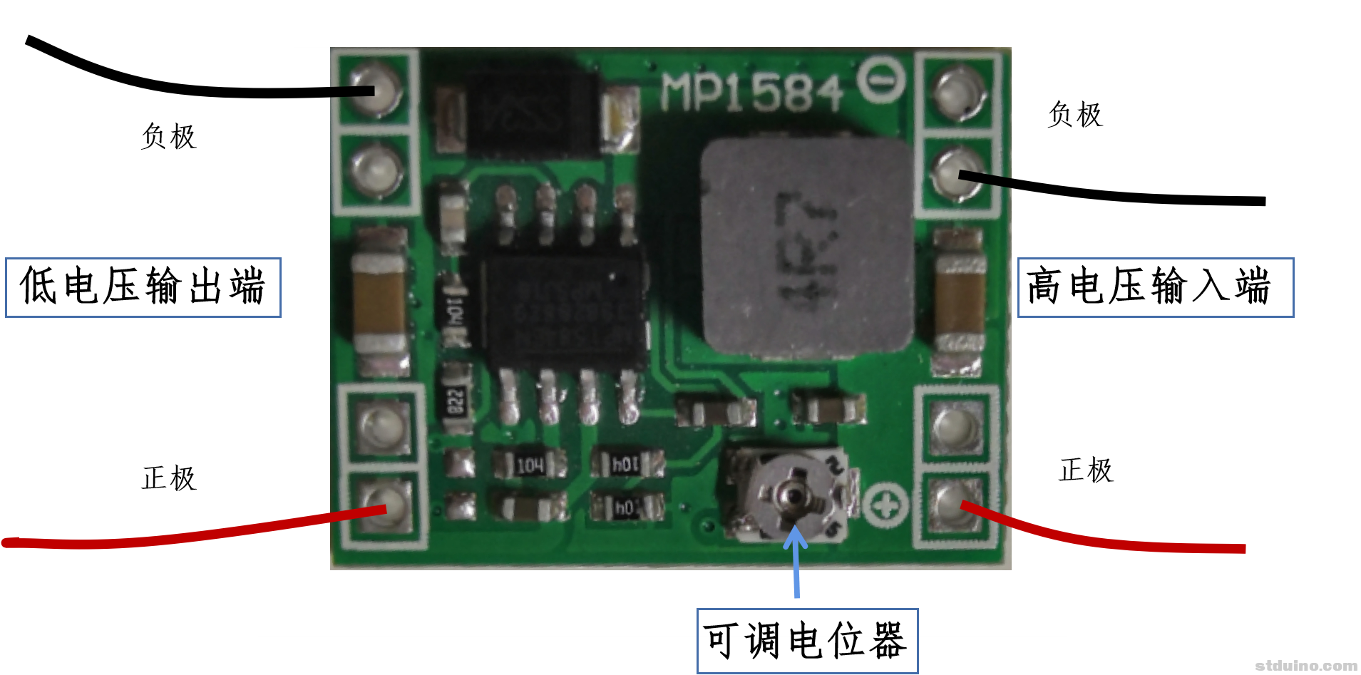 Stduino学习（二十七）3A降压MP1584en模块_mp1584en引脚中文功能_思特诺的博客-CSDN博客