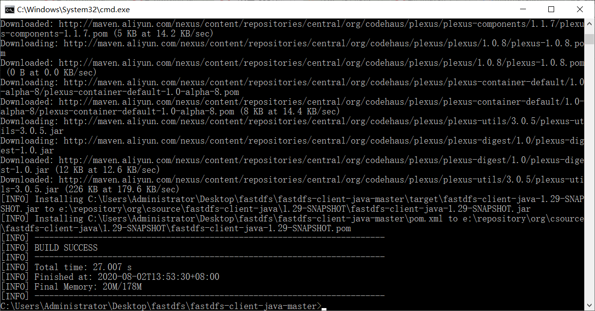 解决Dependency ‘org.csource:fastdfs-client-java:1.29-SNAPSHOT‘ not found（解决maven仓库中找不到依赖）的问题_org ...