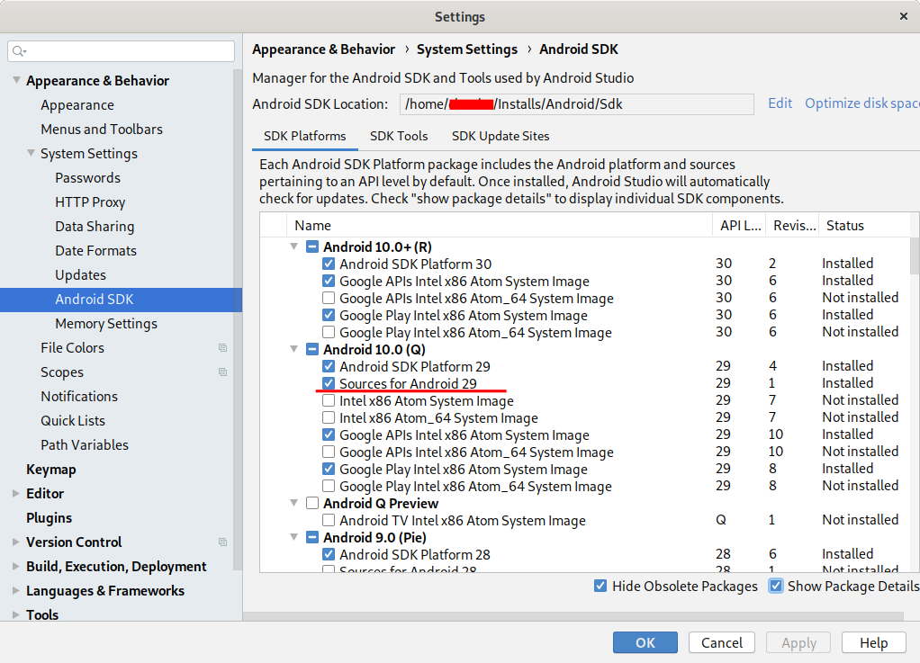 关于新版本的android studio没有document for android sdk 帮助文档的问题_安卓 2022 没有 ...