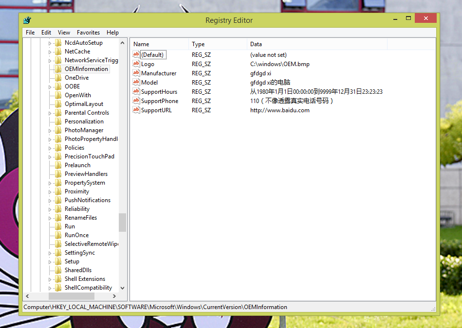 更改Windows OEM信息_oeminformation-CSDN博客
