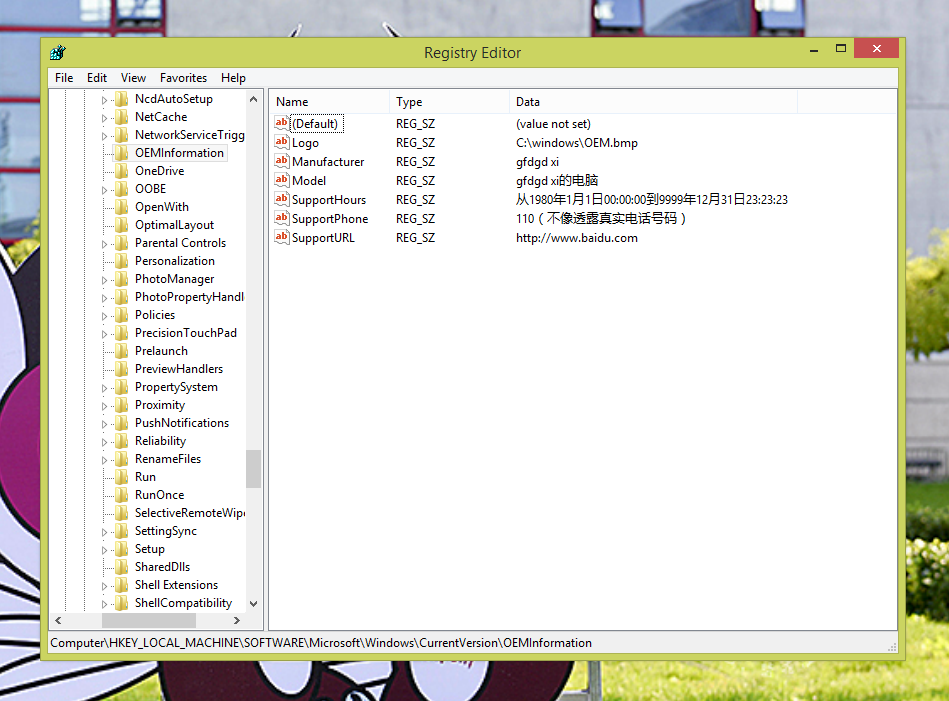 更改Windows OEM信息_oeminformation-CSDN博客
