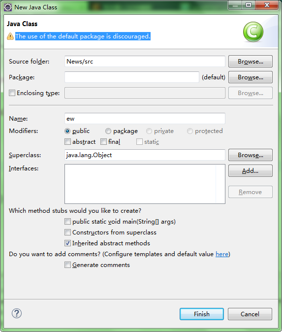 The use of the default package is discouraged.-CSDN博客