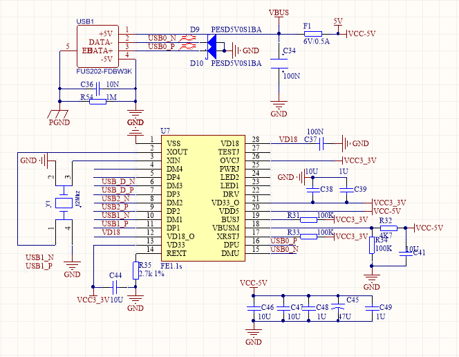 USB HUB（FE1.1S）电路-CSDN博客
