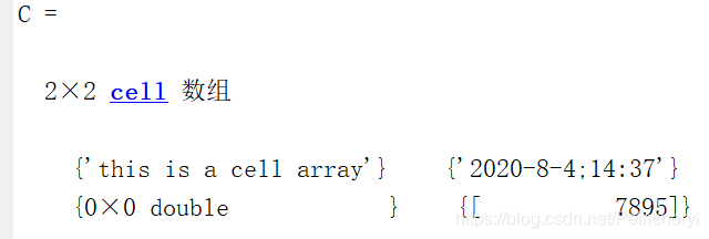 Matlab中的元胞数组matlab Cell转换为数组 Csdn博客